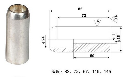 630A fixed contact T2 copper 35*72 static contact high voltage fixed ...