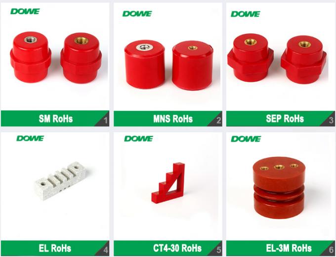 Conical Busbar Insulator Cylindrical Polymer Epoxy Red Bus Bar