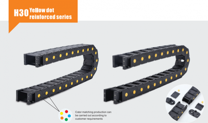 H30X25mm Cable Drag Chain R100 Nylon Tow For Water Pipe