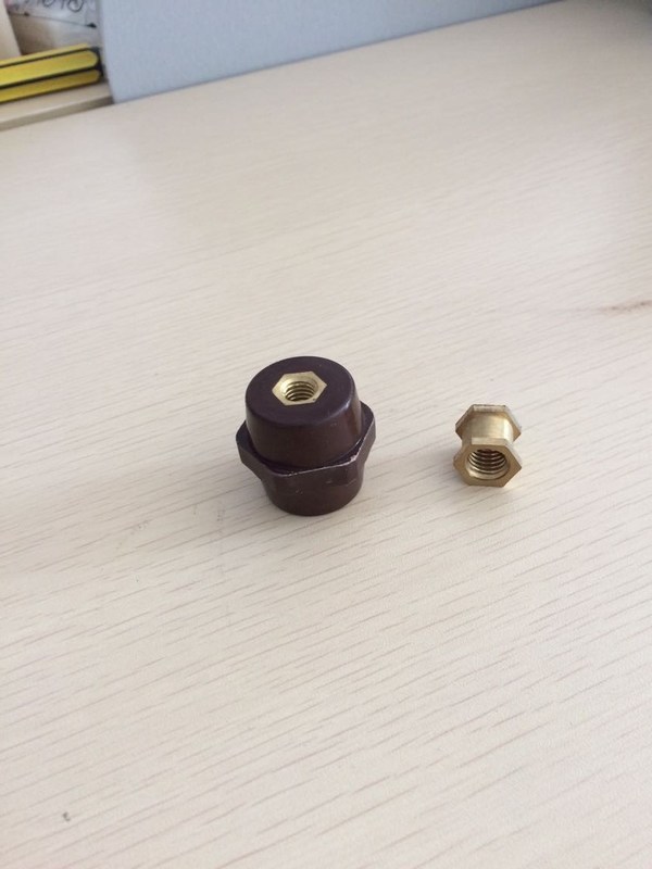 SEP4041 hexagon electric insulator M10 bus bar support DMC brown bus bar